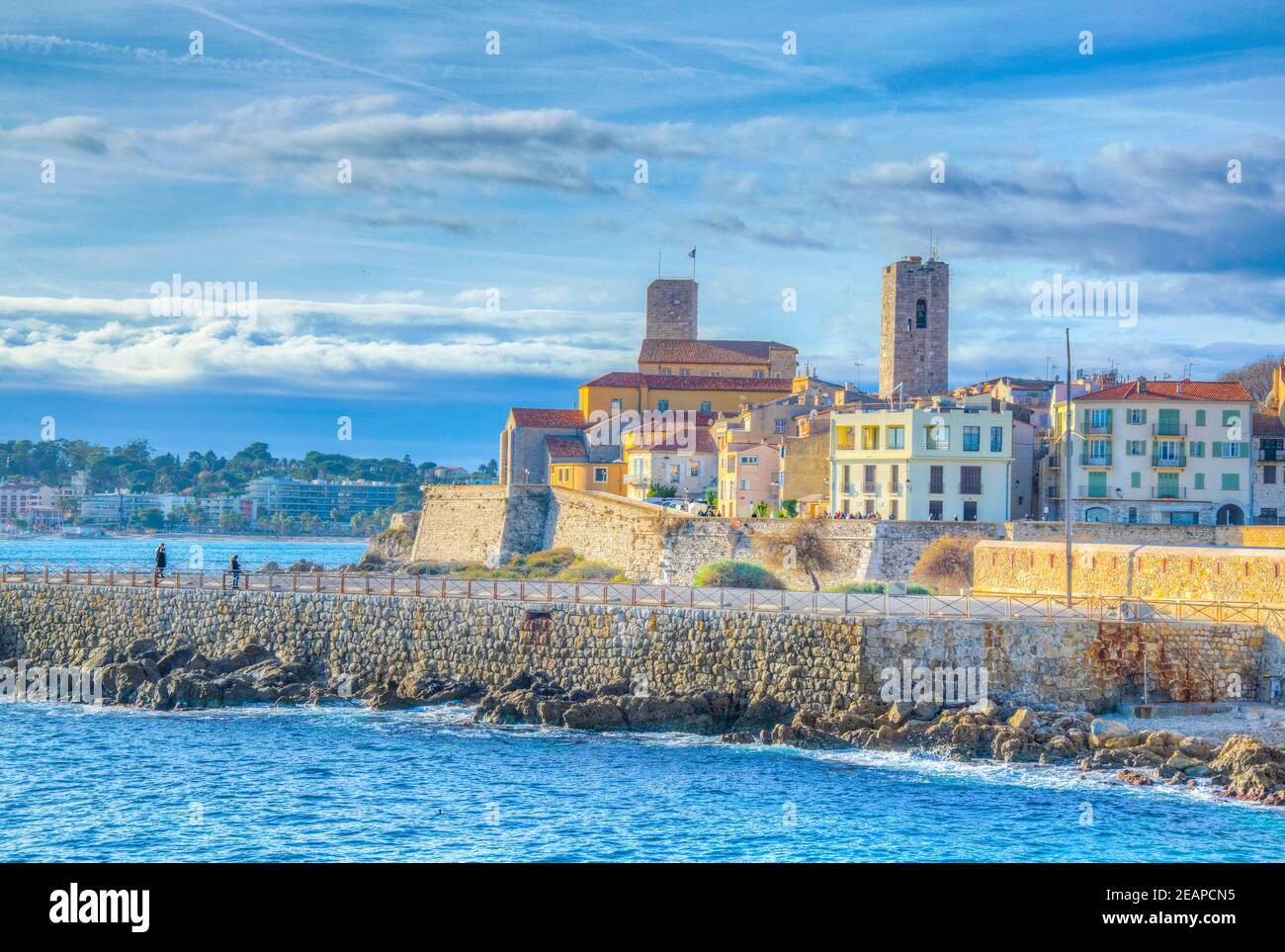 Seaside view of Antibes, France Stock Photo - Alamy