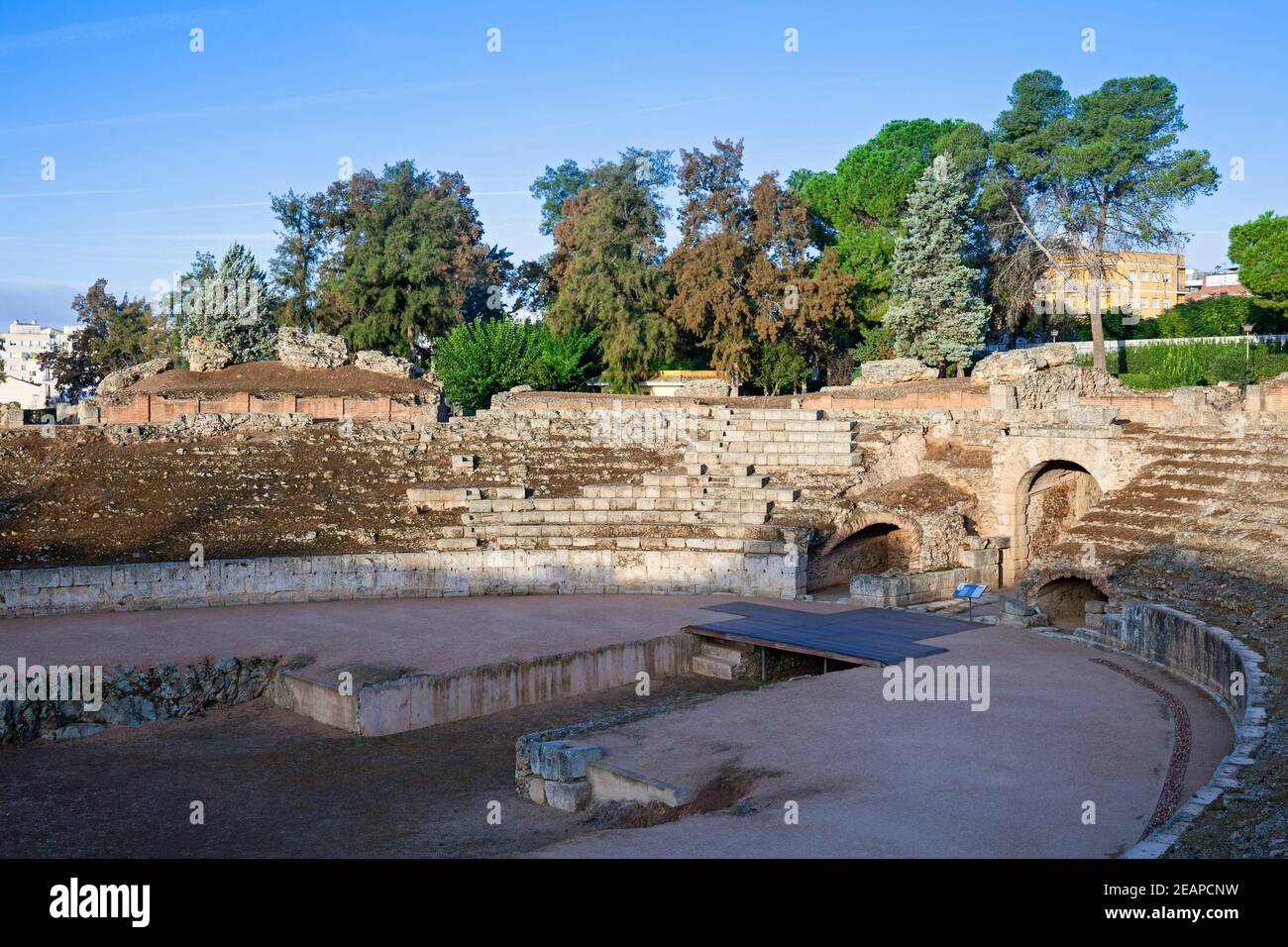 Europe, Spain, Badajoz, Merida, Amphitheatre of Mérida (Ancient Roman ...