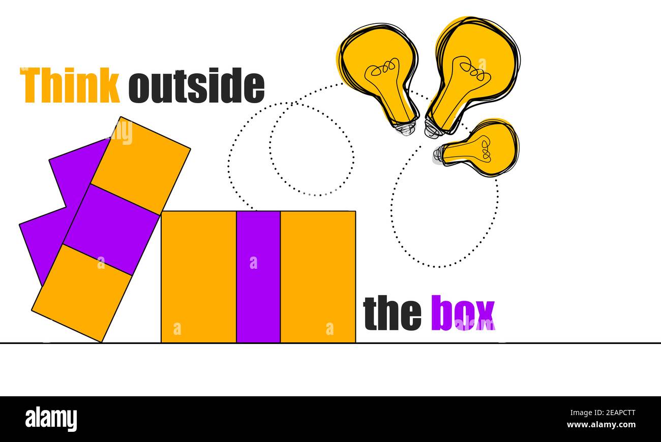 Think outside box symbol hi-res stock photography and images - Alamy