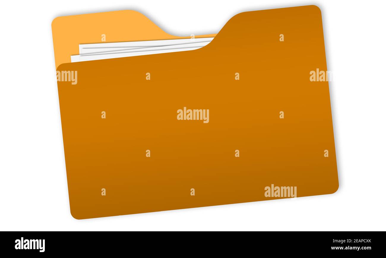 Manila file folde isolated on white background Stock Photo - Alamy