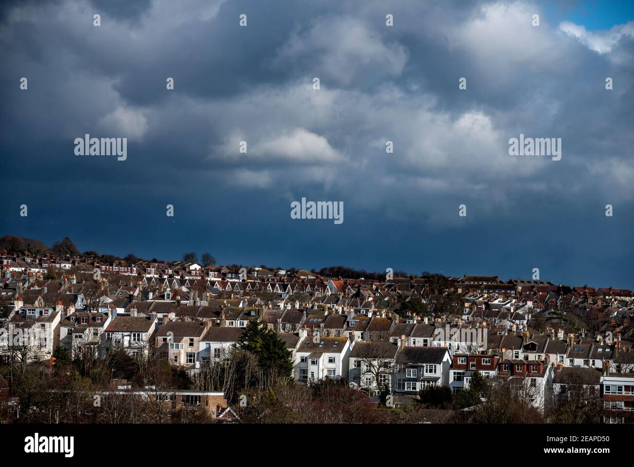 Brighton, February 10th 2021: Ominous storm clouds gather over Brighton ...