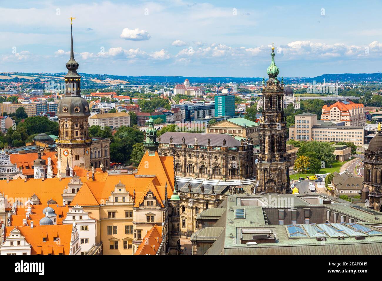 Panoramic view of Dresden in a beautiful summer day Stock Photo - Alamy