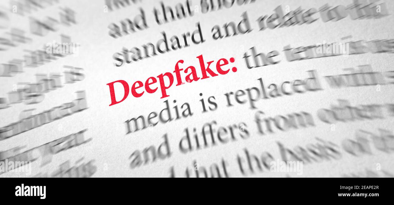 Definition of the word Deepfake in a dictionary Stock Photo - Alamy