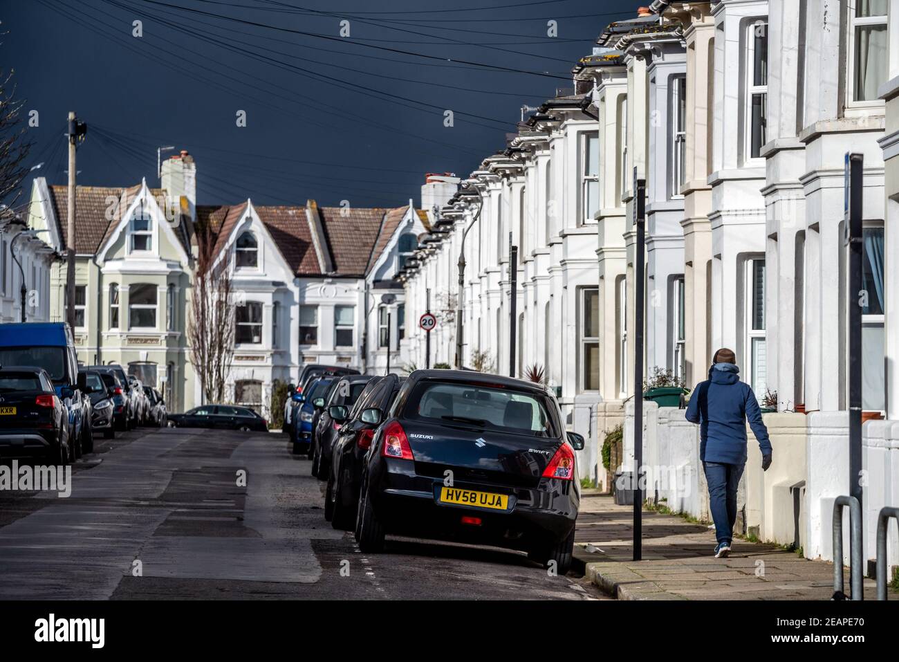 Brighton, February 10th 2021: Ominous storm clouds gather over Brighton ...