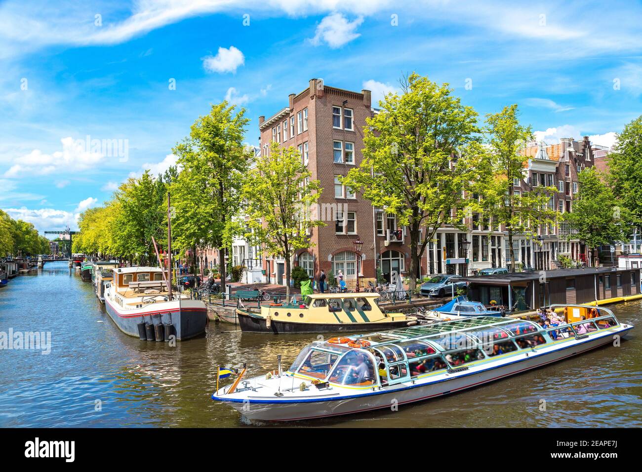 Canals of Amsterdam. Amsterdam is the capital and most populous city of the Netherlands Stock ...
