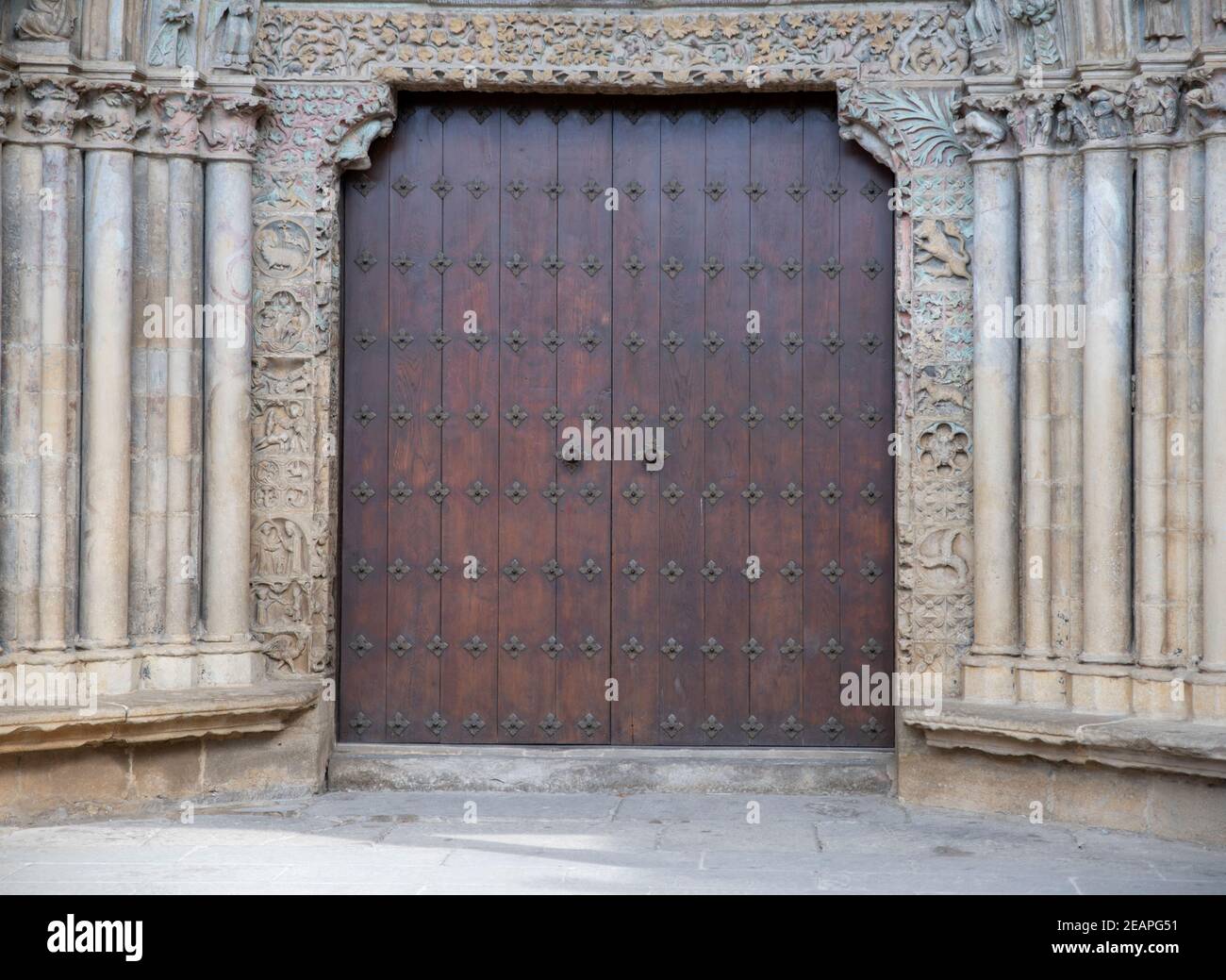 old gate of spanish church Stock Photo - Alamy