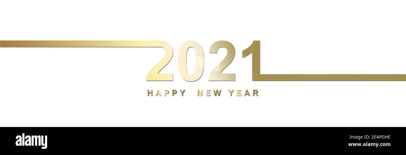 Happy New Year Background. Start in 2021. 3D illustration Stock Photo ...