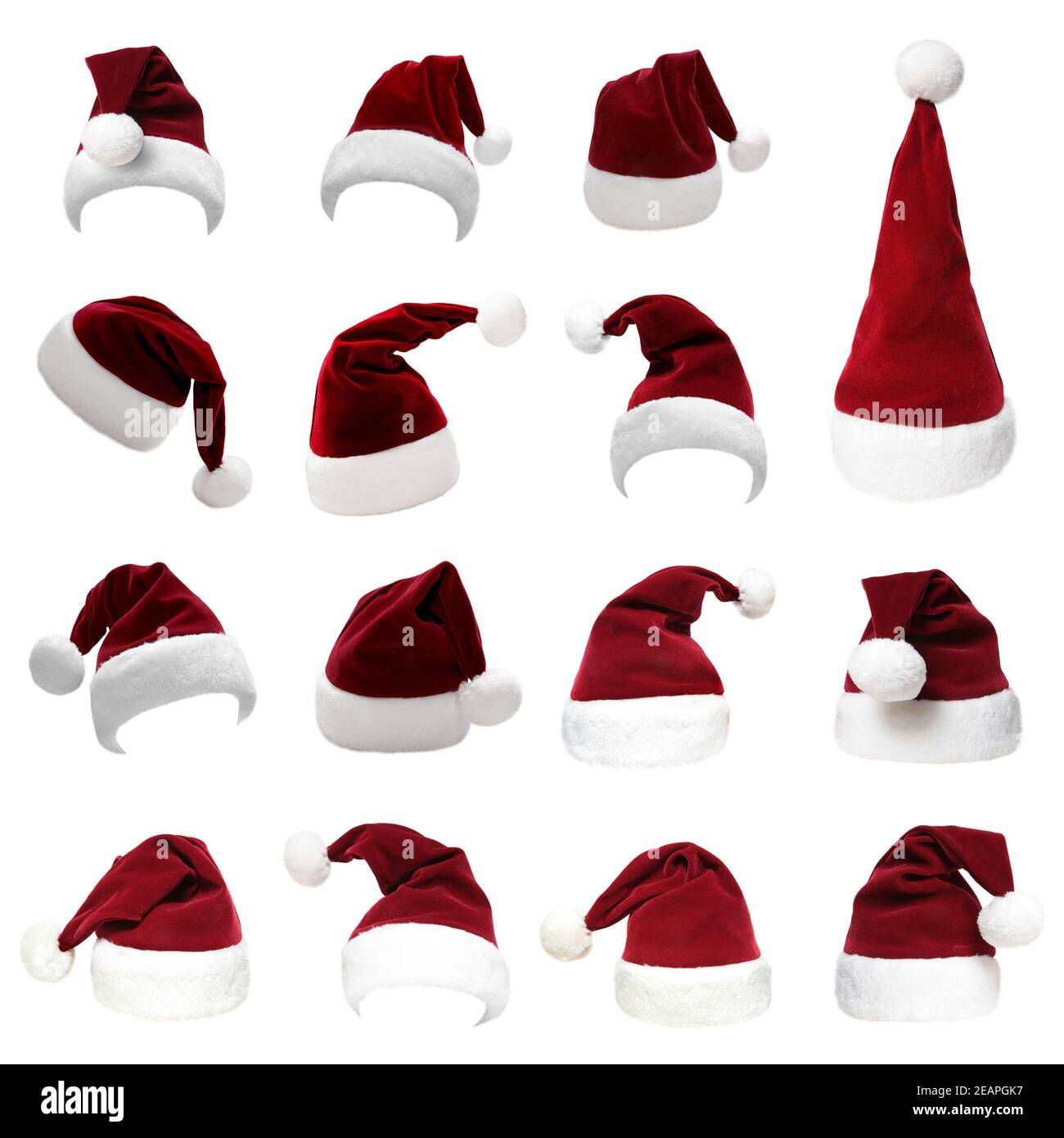 Red Santa Claus hat for Merry Christmas Stock Photo - Alamy