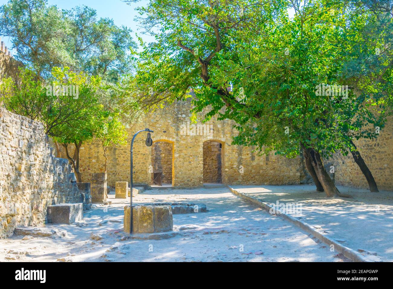 Interior of the saint george castle in Lisbon, Portugal Stock Photo - Alamy