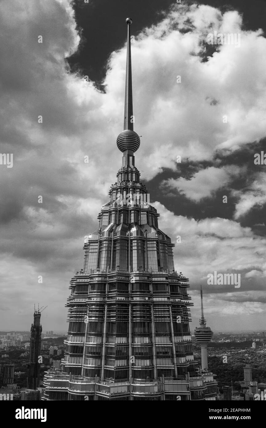 Tower 1 of the Petronas Twin Towers in Kuala Lumper. Taken from the ...