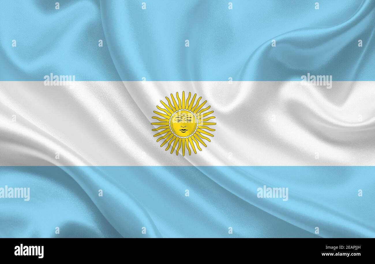 Argentina blue white sun flag hi-res stock photography and images - Alamy