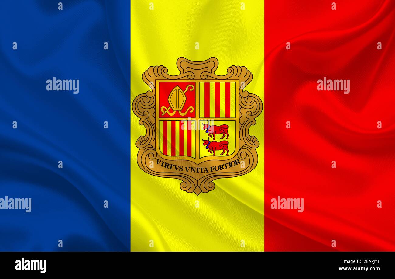 Andorian flag hi-res stock photography and images - Alamy