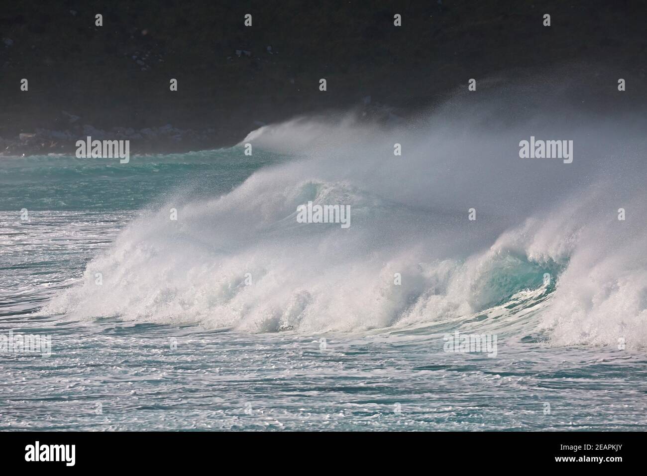 Stormy Waves Breaking Stock Photo - Alamy