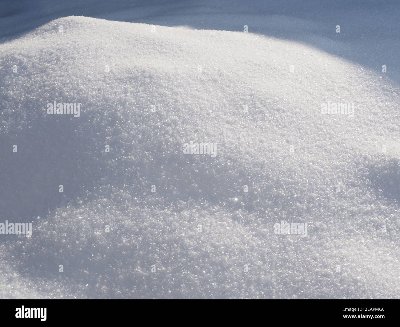 Winter picture with a closed snow cover, using as seasonal background ...