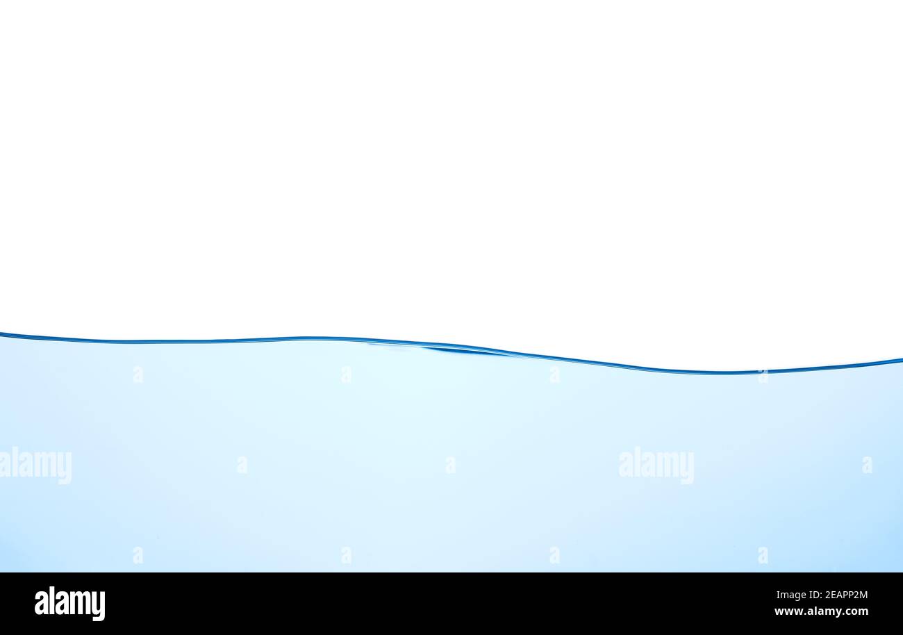 Light blue water wave with air bubbles and a little bit splashed ...