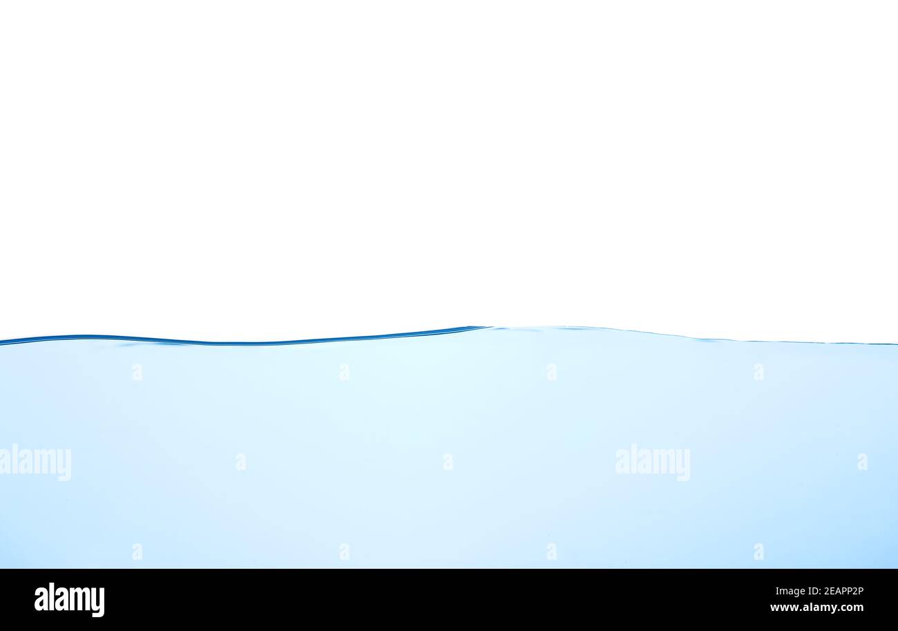 Light blue water wave with air bubbles and a little bit splashed ...