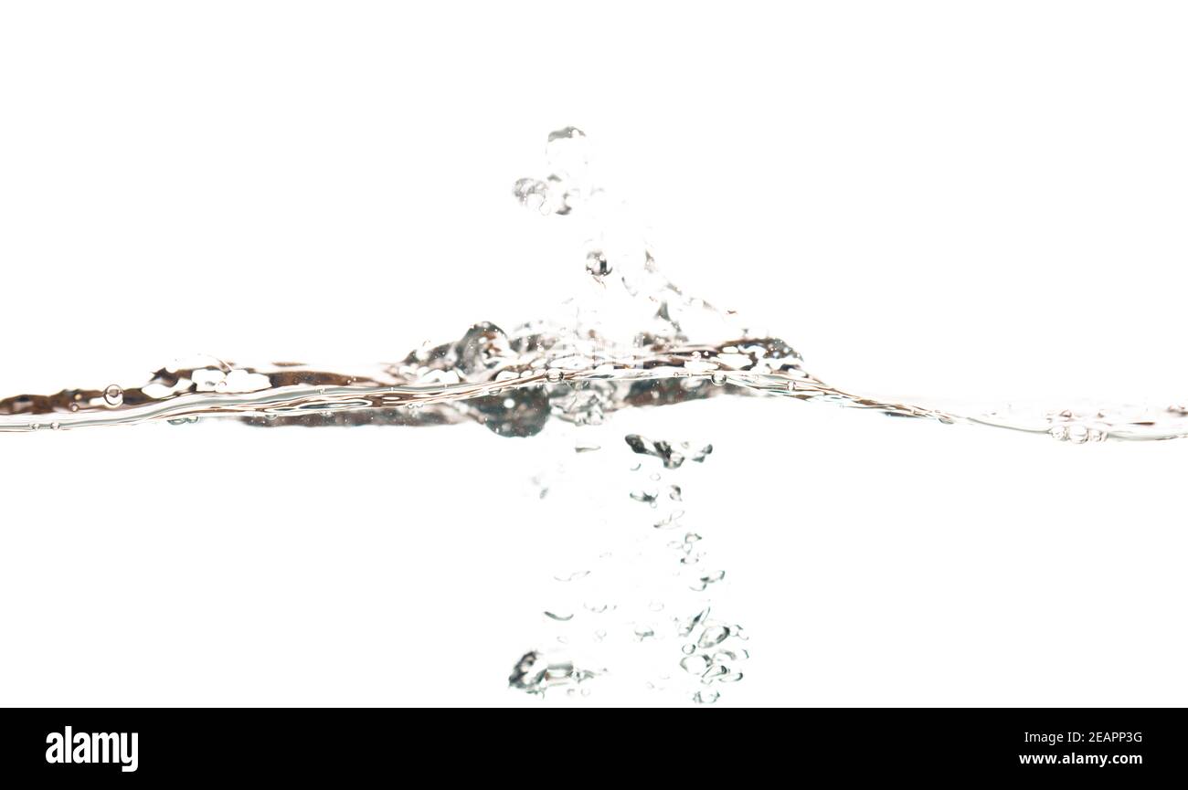 Water wave with air bubbles and a little bit splashed underwater Stock ...