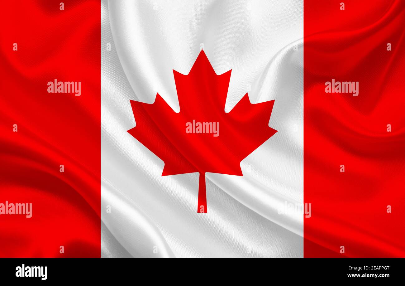 Wavy canadian flag hi-res stock photography and images - Alamy