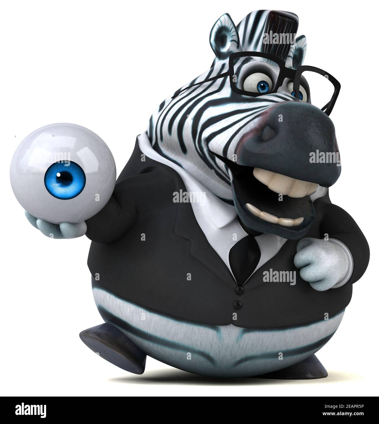 Fun zebra - 3D Illustration Stock Photo - Alamy