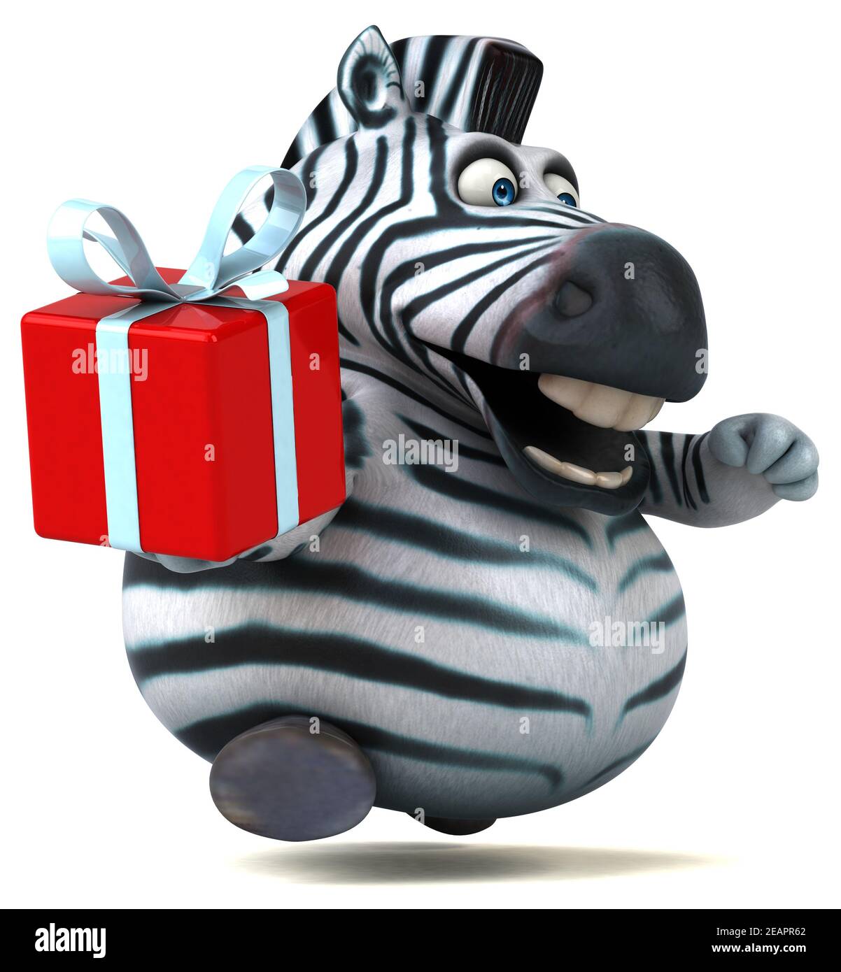 Fun zebra - 3D Illustration Stock Photo - Alamy