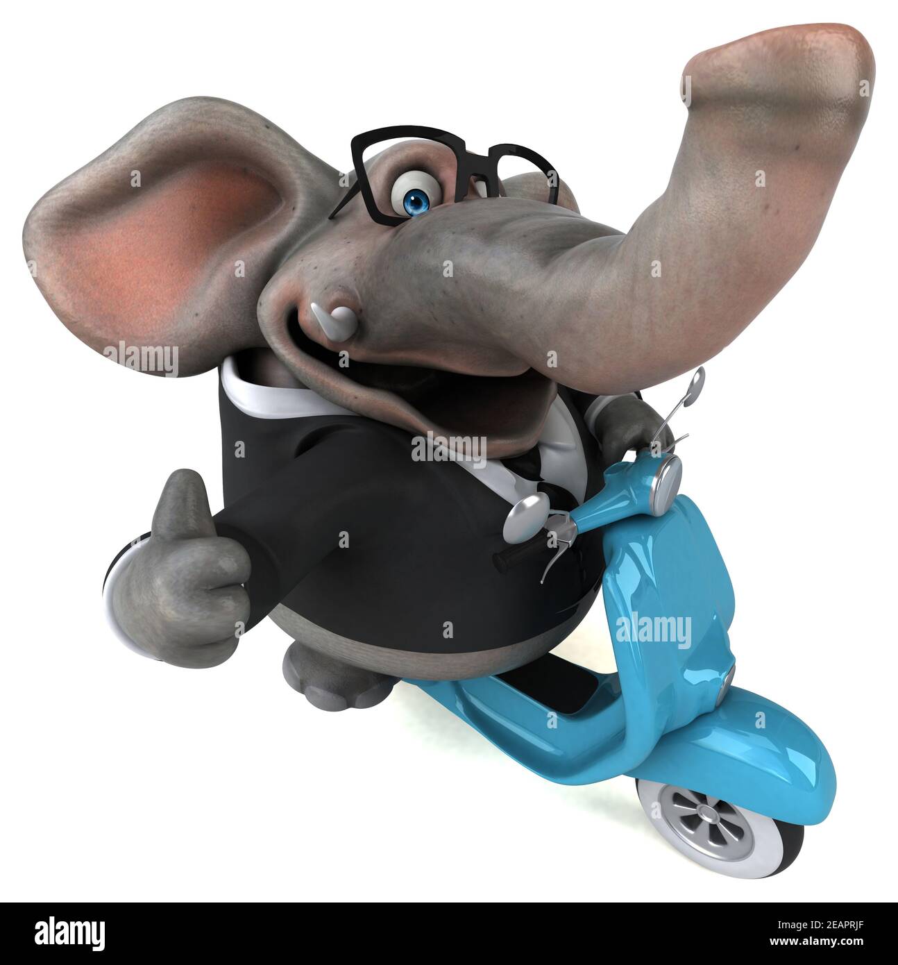 Fun elephant - 3D Illustration Stock Photo - Alamy