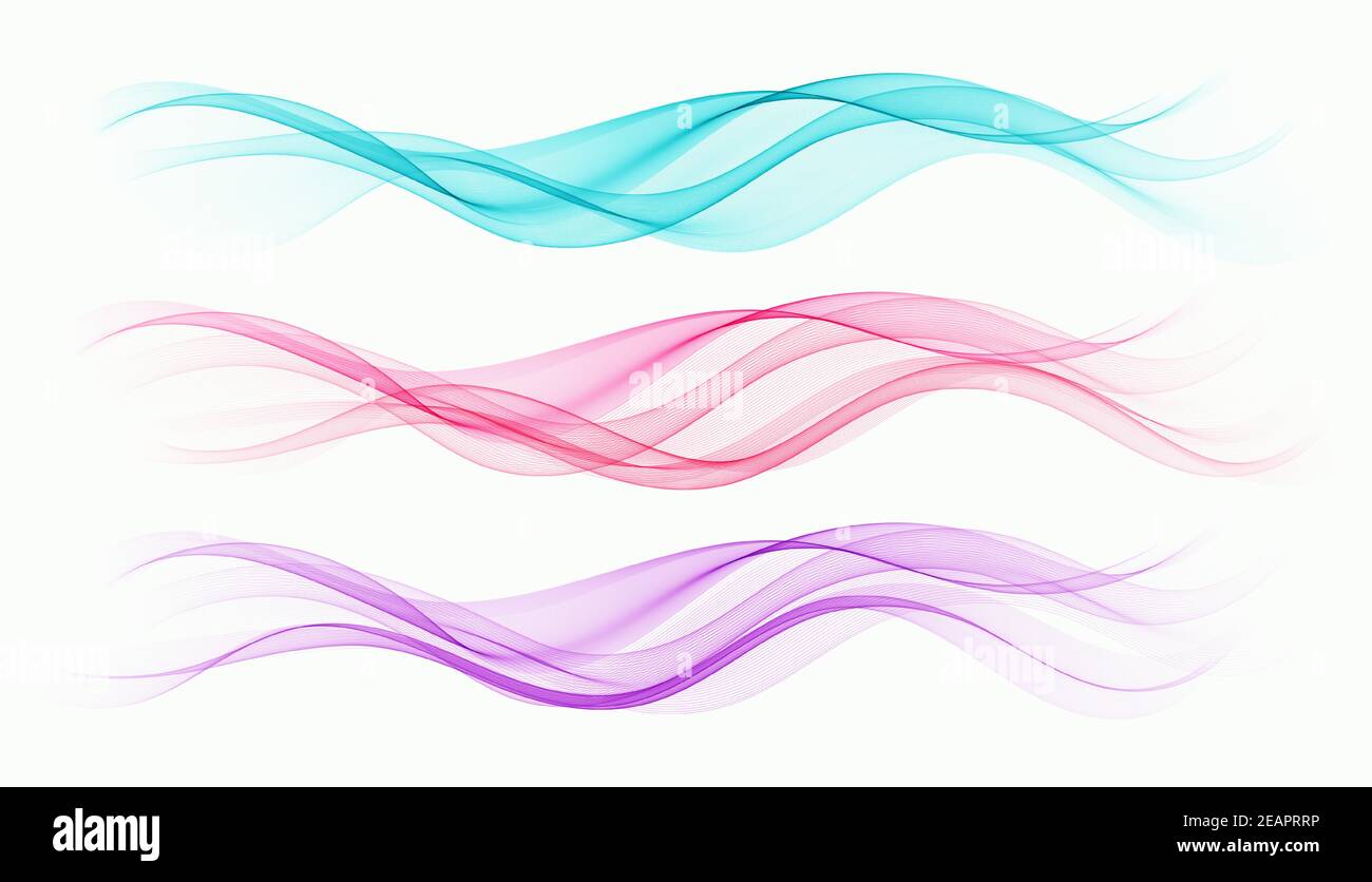 Set of transparent waves. Abstract colour background waves Stock Vector ...