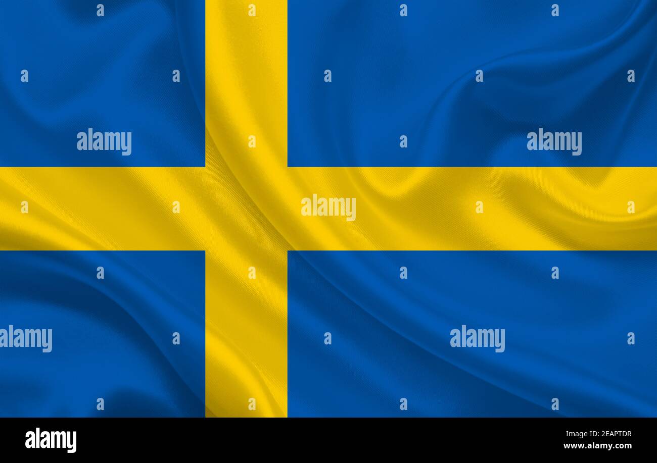 Sweden flag silk panorama hi-res stock photography and images - Alamy