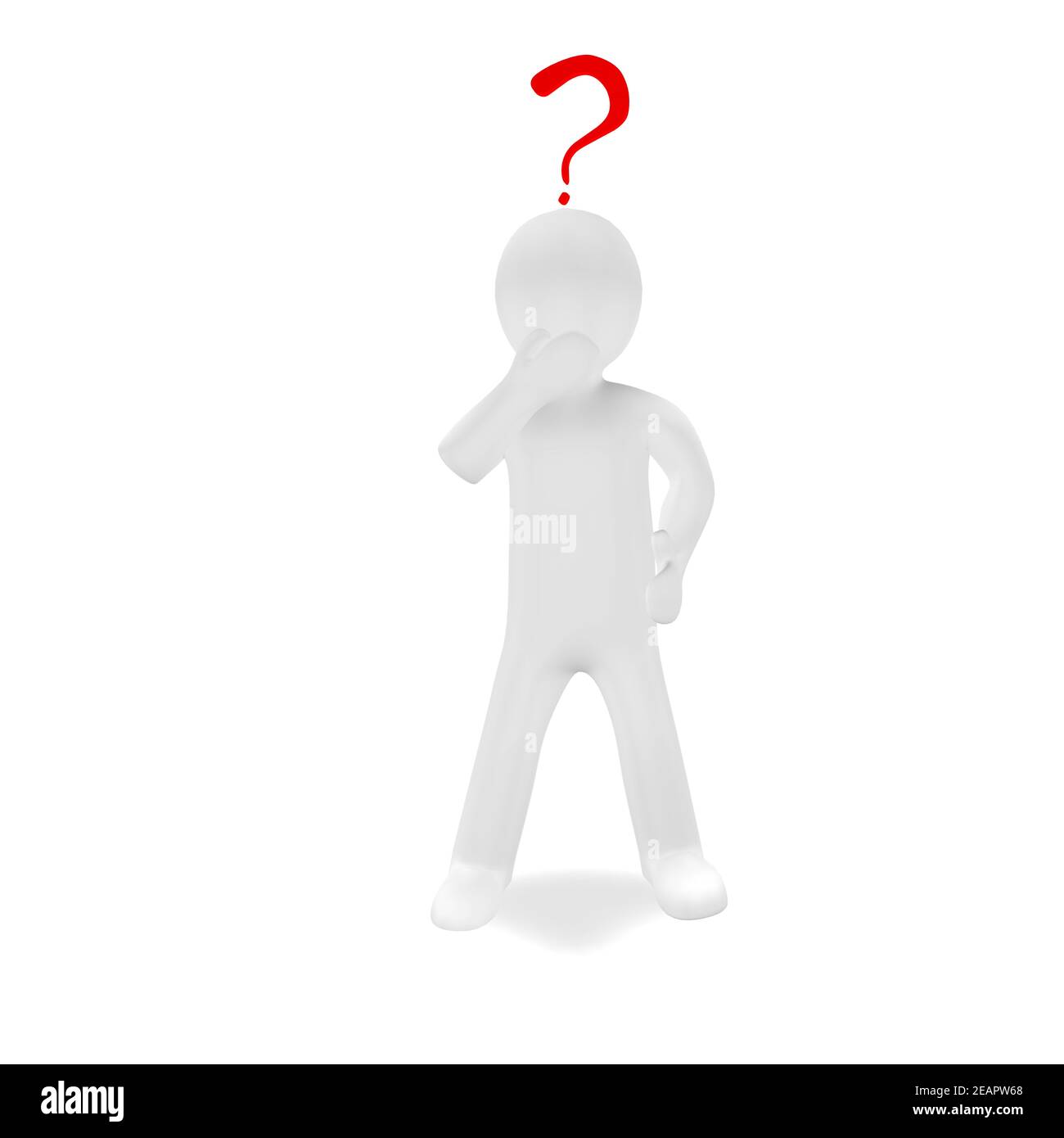 The little man solves the problem Stock Photo - Alamy