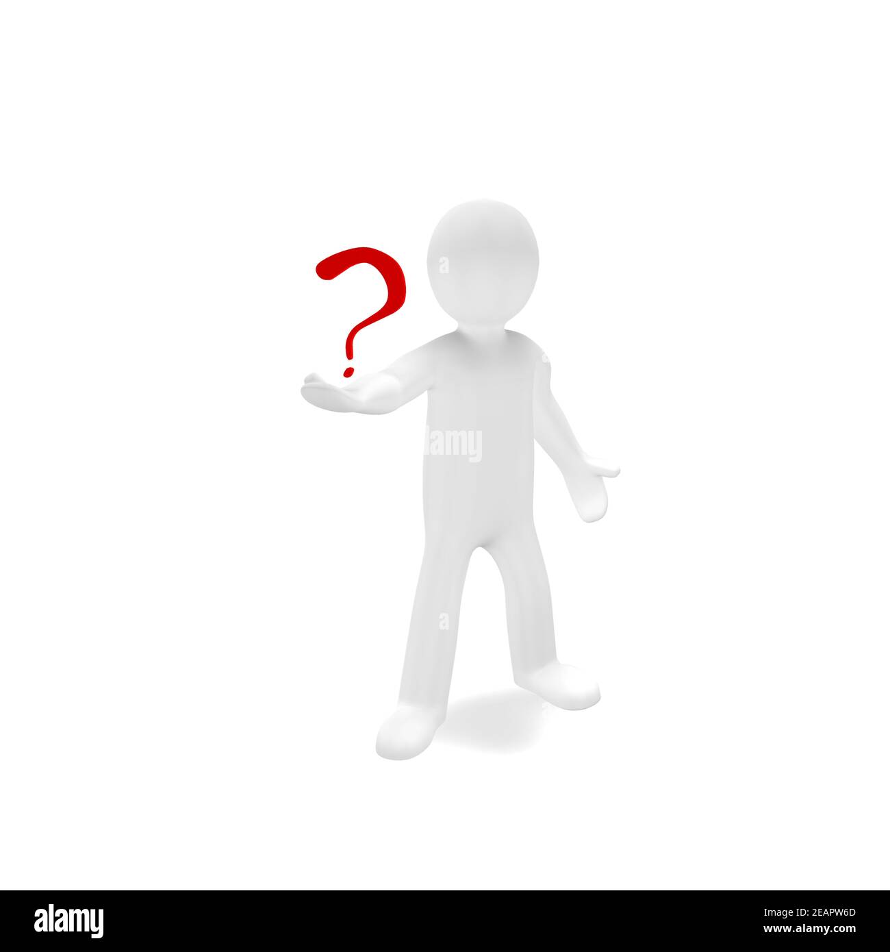 The little man solves the problem Stock Photo - Alamy