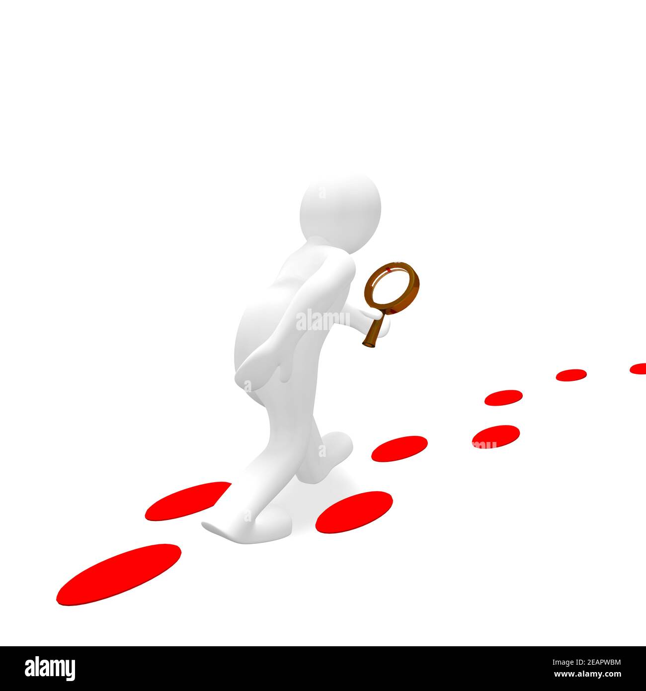 3d render little man magnifying hi-res stock photography and images - Alamy