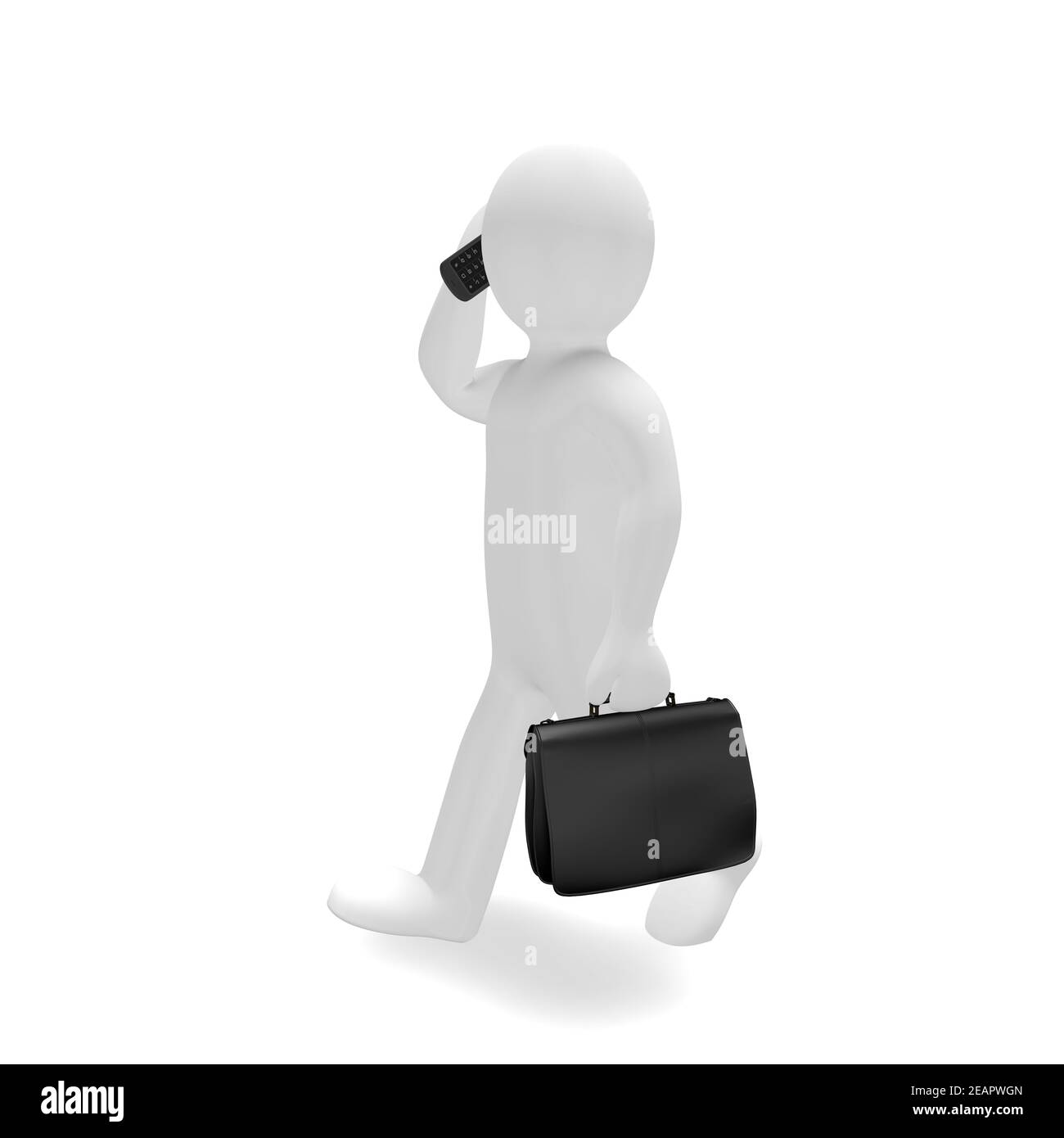 Business man on cell Cut Out Stock Images & Pictures - Alamy