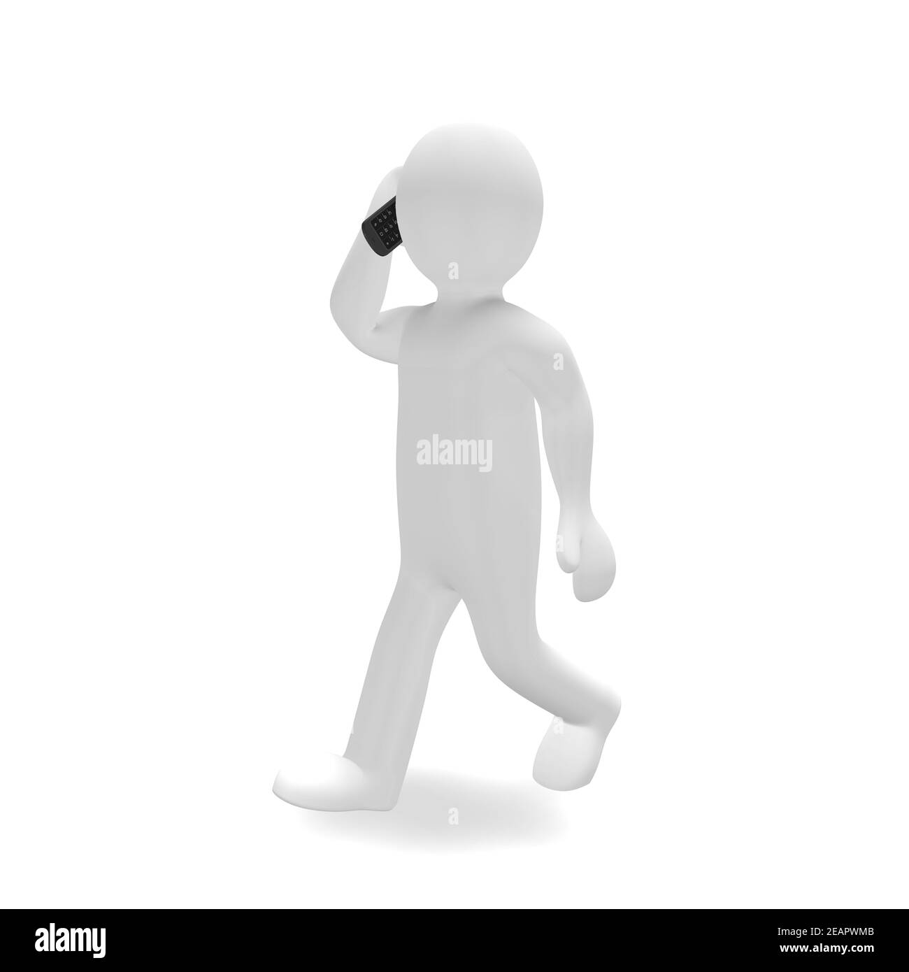 Business man on cell Cut Out Stock Images & Pictures - Alamy