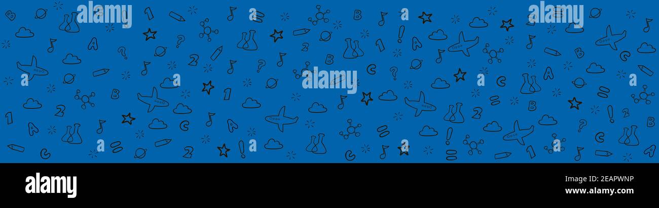 Abstract stylish background with different symbols of study Stock Photo ...