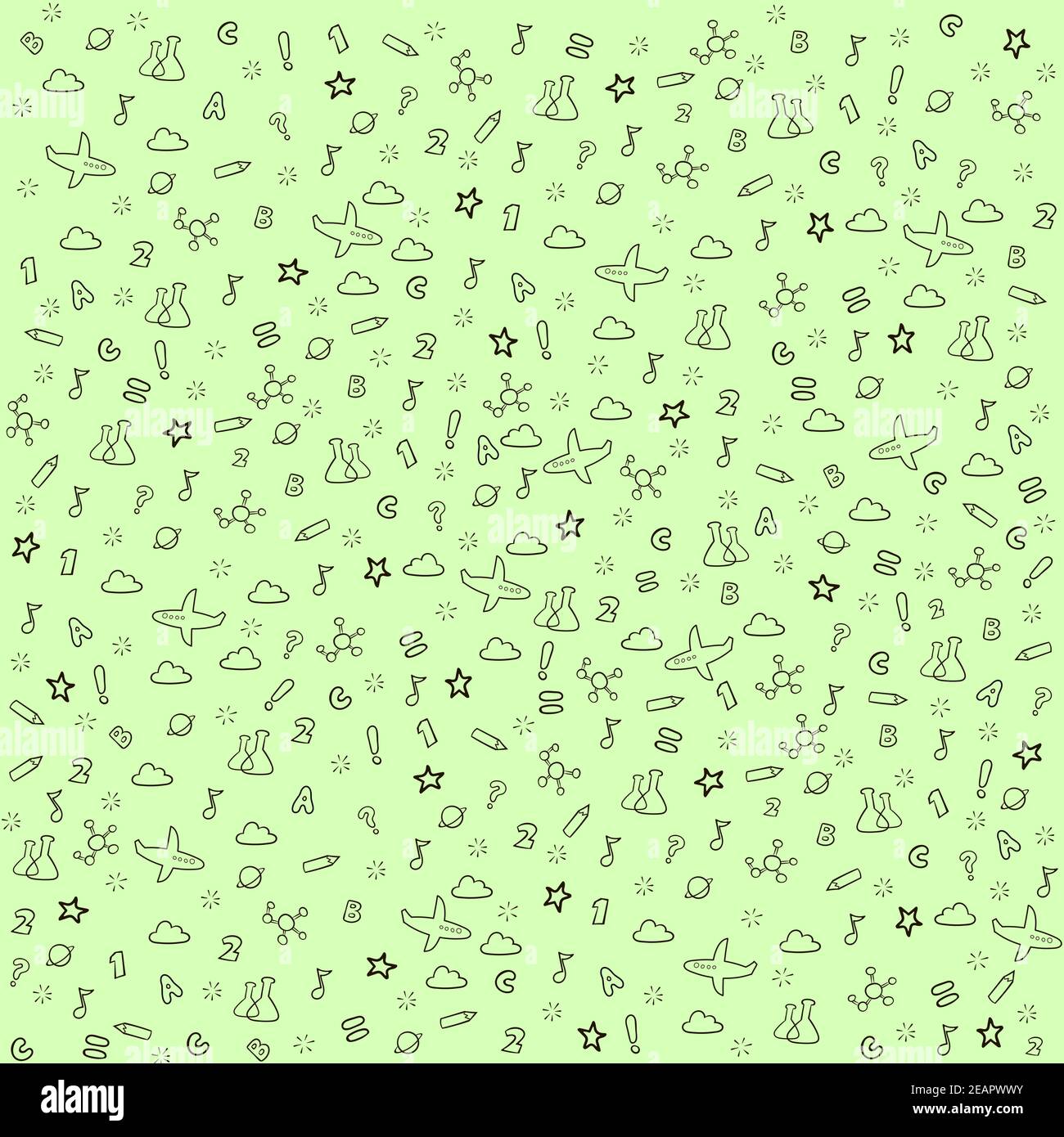 Abstract stylish background with different symbols of study Stock Photo ...