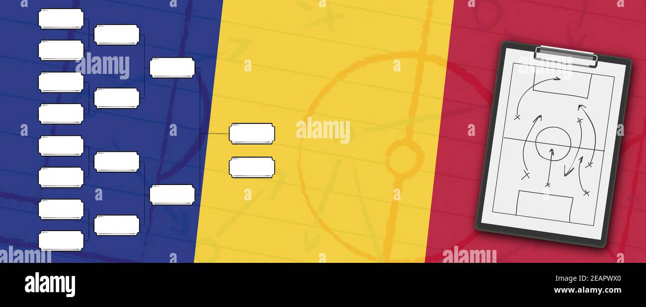 Sports tablet with soccer tactics on the game Stock Photo - Alamy