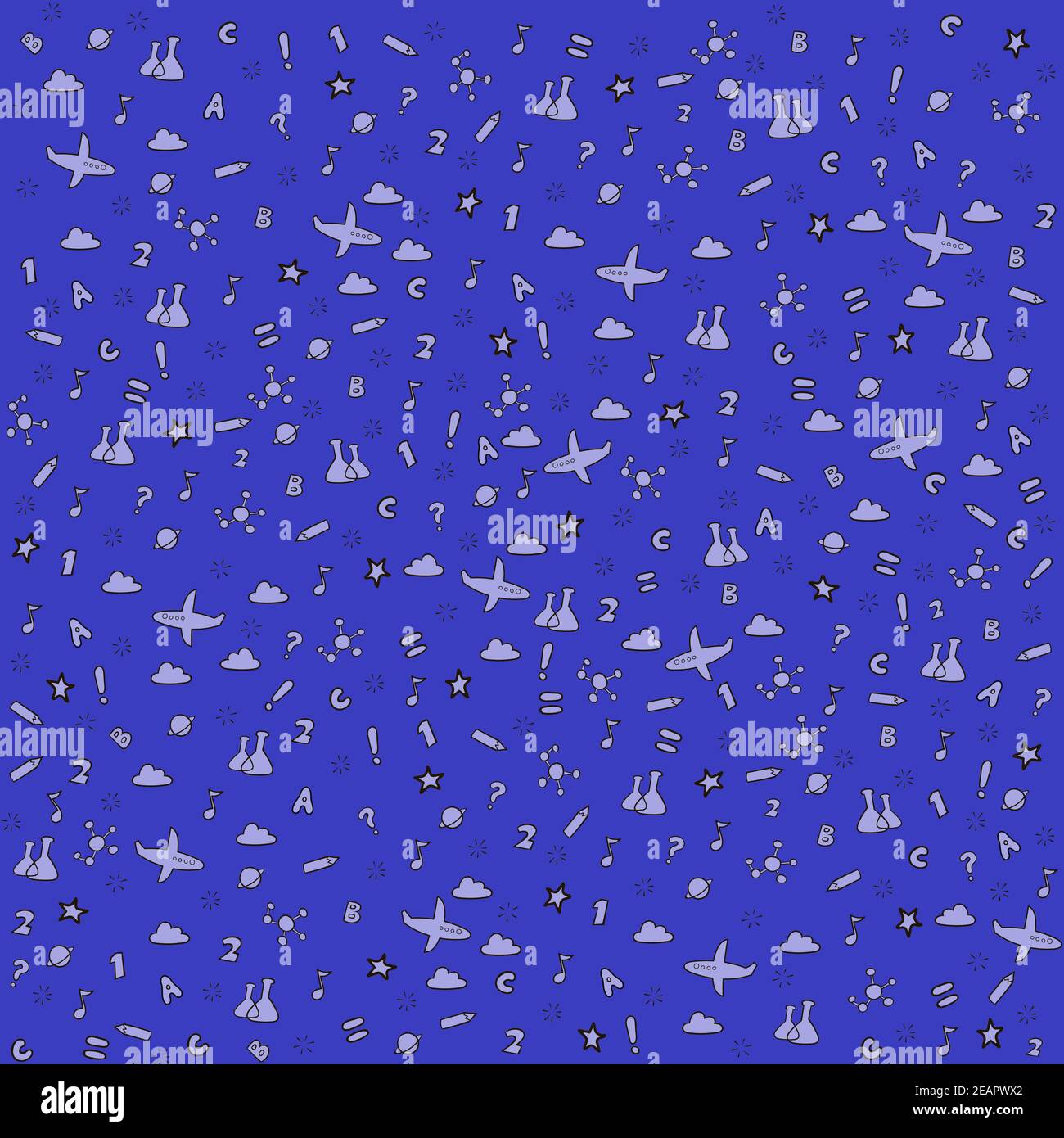 Abstract stylish background with different symbols of study Stock Photo ...