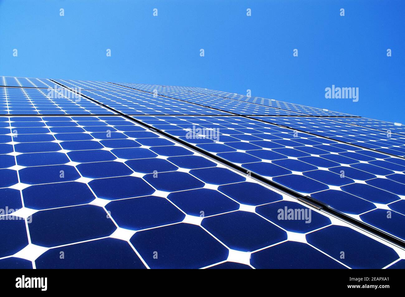 Solar panels clean electricity, the future of the planet Stock Photo ...