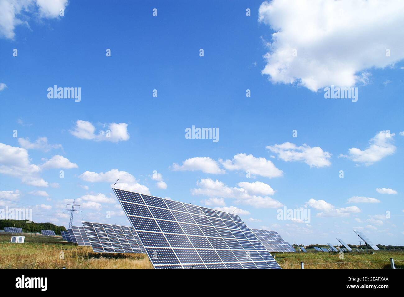 Solar panels clean electricity, the future of the planet Stock Photo ...