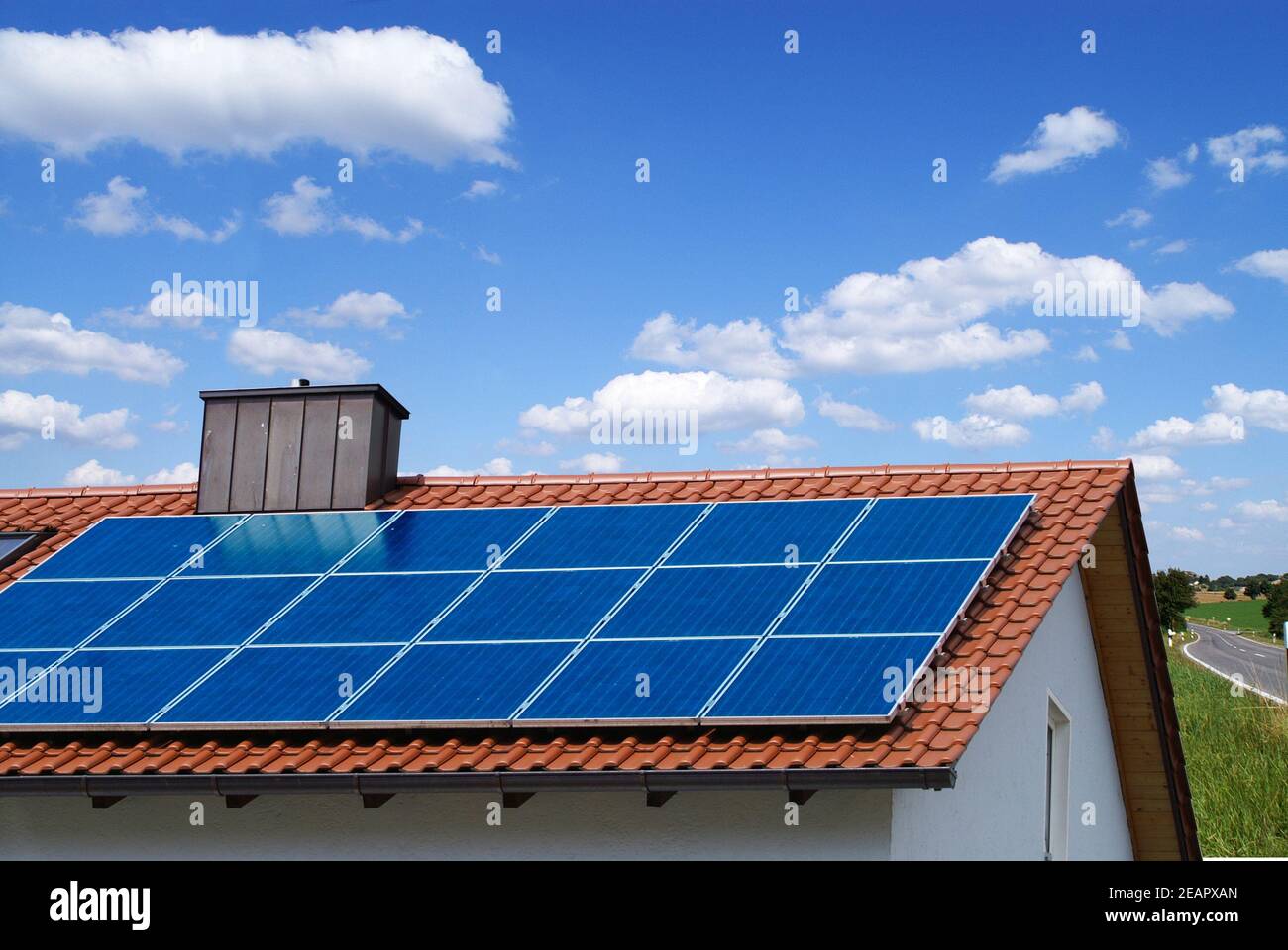 Solar panels clean electricity, the future of the planet Stock Photo ...