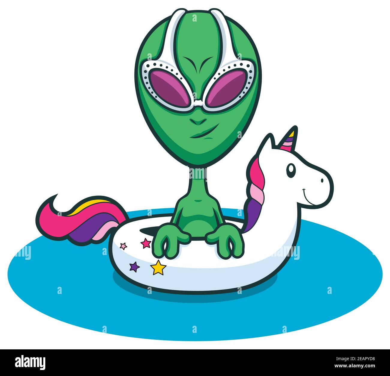 Cartoon illustration funny alien martian hi-res stock photography and ...