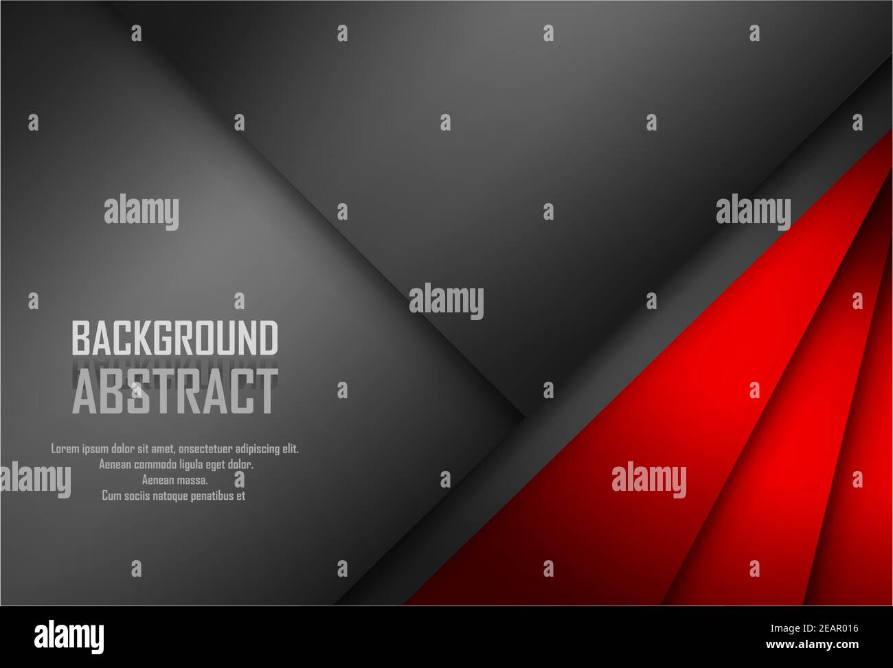 Red Triangle Vector Background Geometric Overlap Layer On Black Space For Text And Background