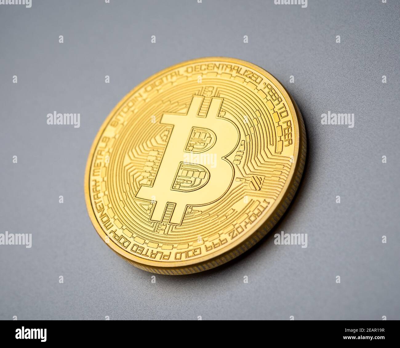 Cryptocurrency physical bitcoin coin hi-res stock photography and ...