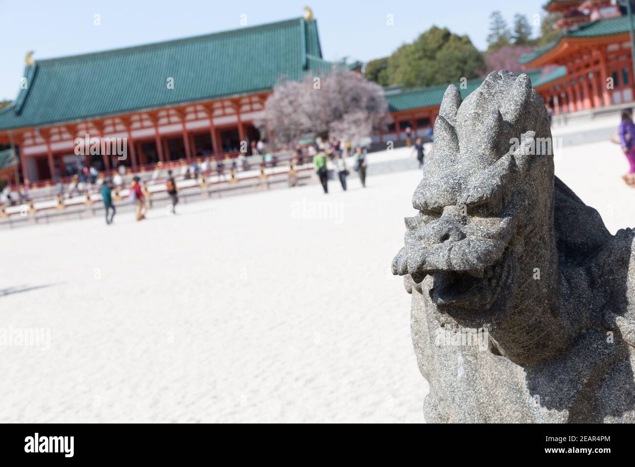Kyoto Japan Azure Dragon statue At Heian Shrine Stock Photo - Alamy