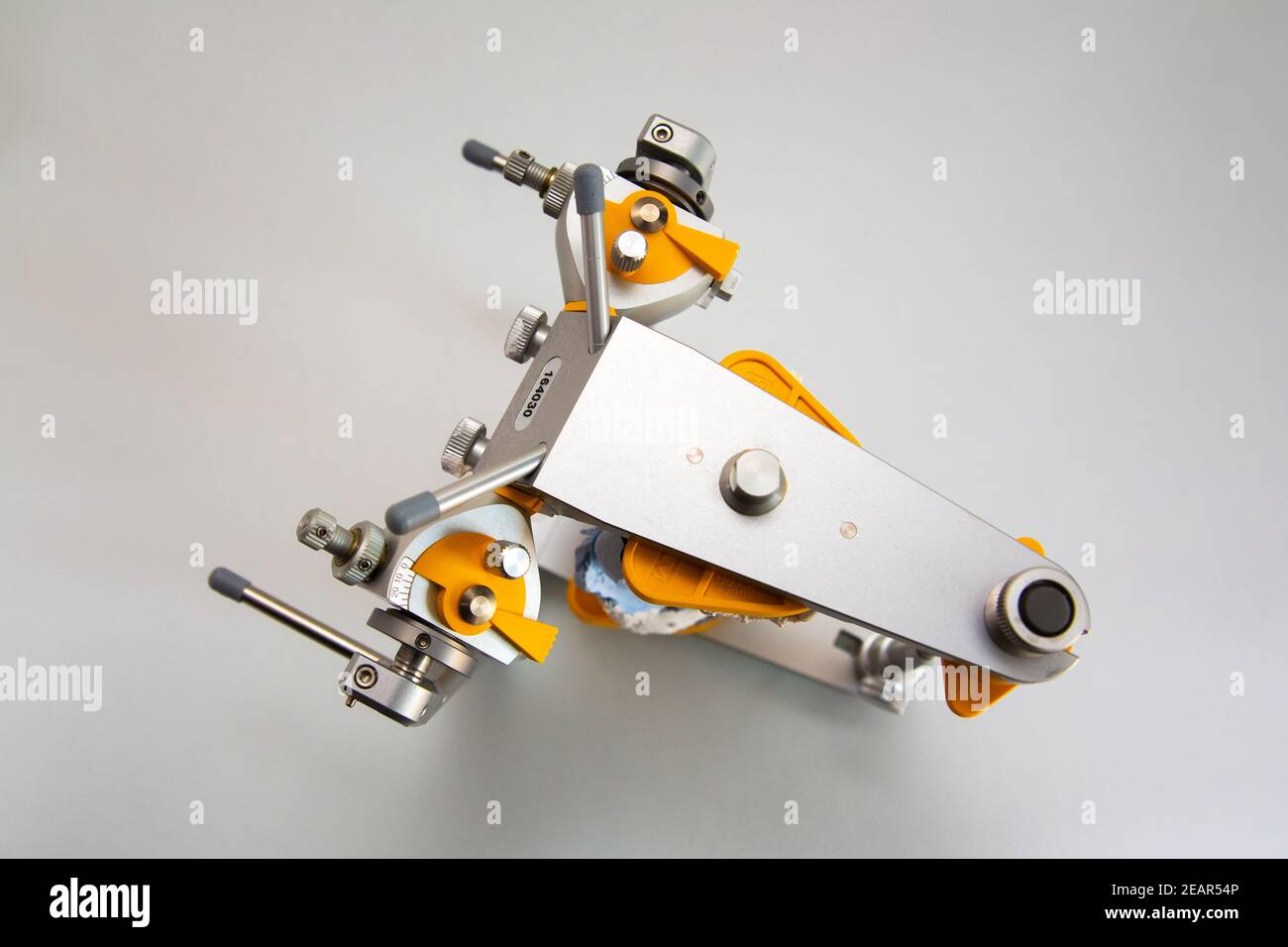 Articulatory dental equipment for braces, with a prosthetic jaw Stock ...