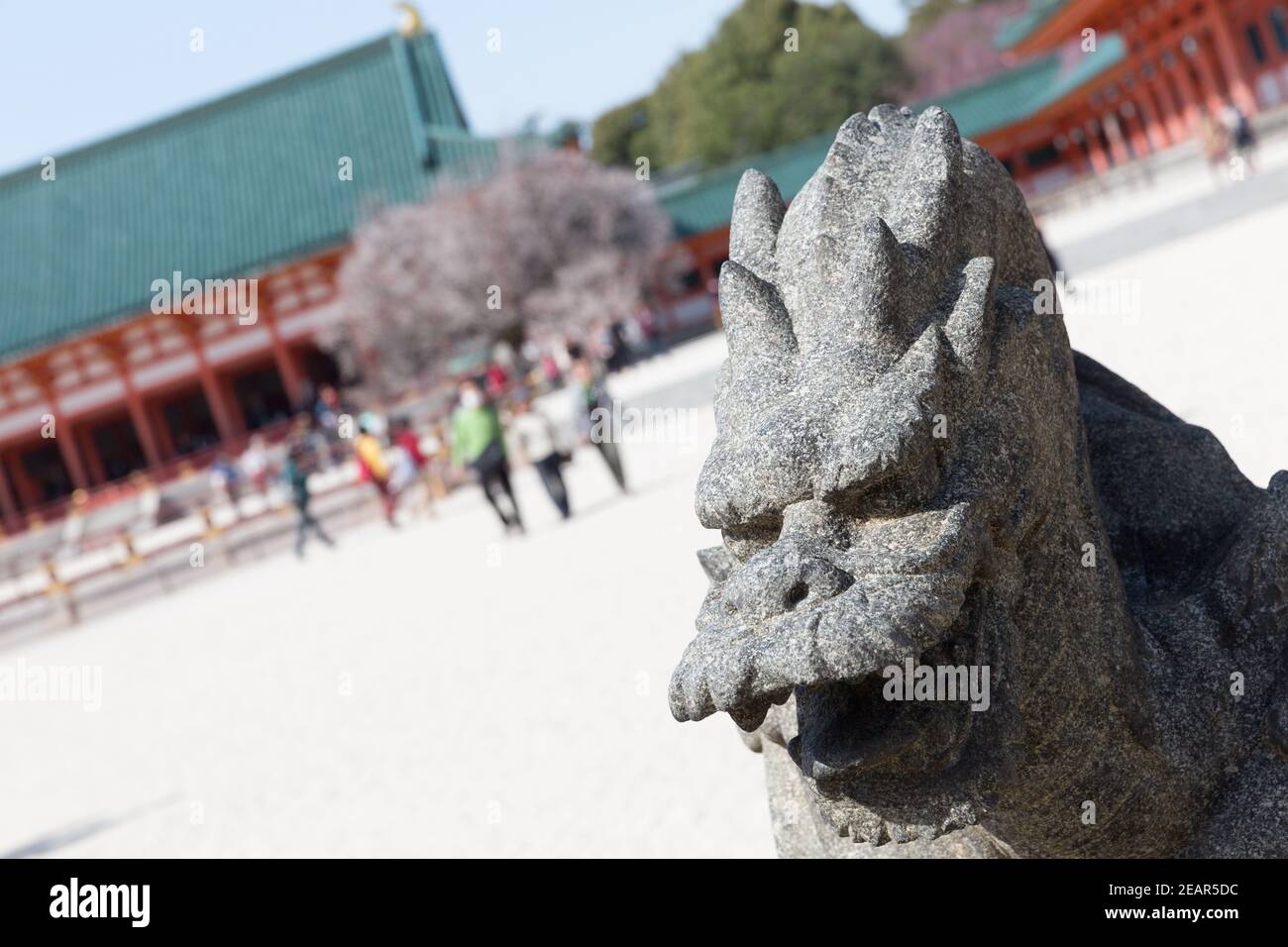 Kyoto Japan Azure Dragon statue At Heian Shrine Stock Photo - Alamy