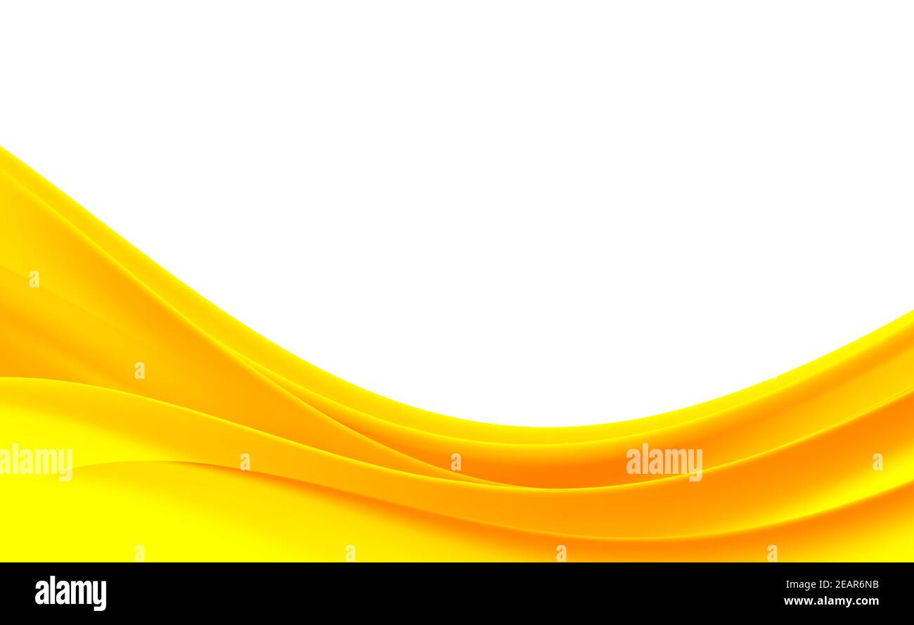 Abstract white background with yellow wavy lines Stock Photo - Alamy