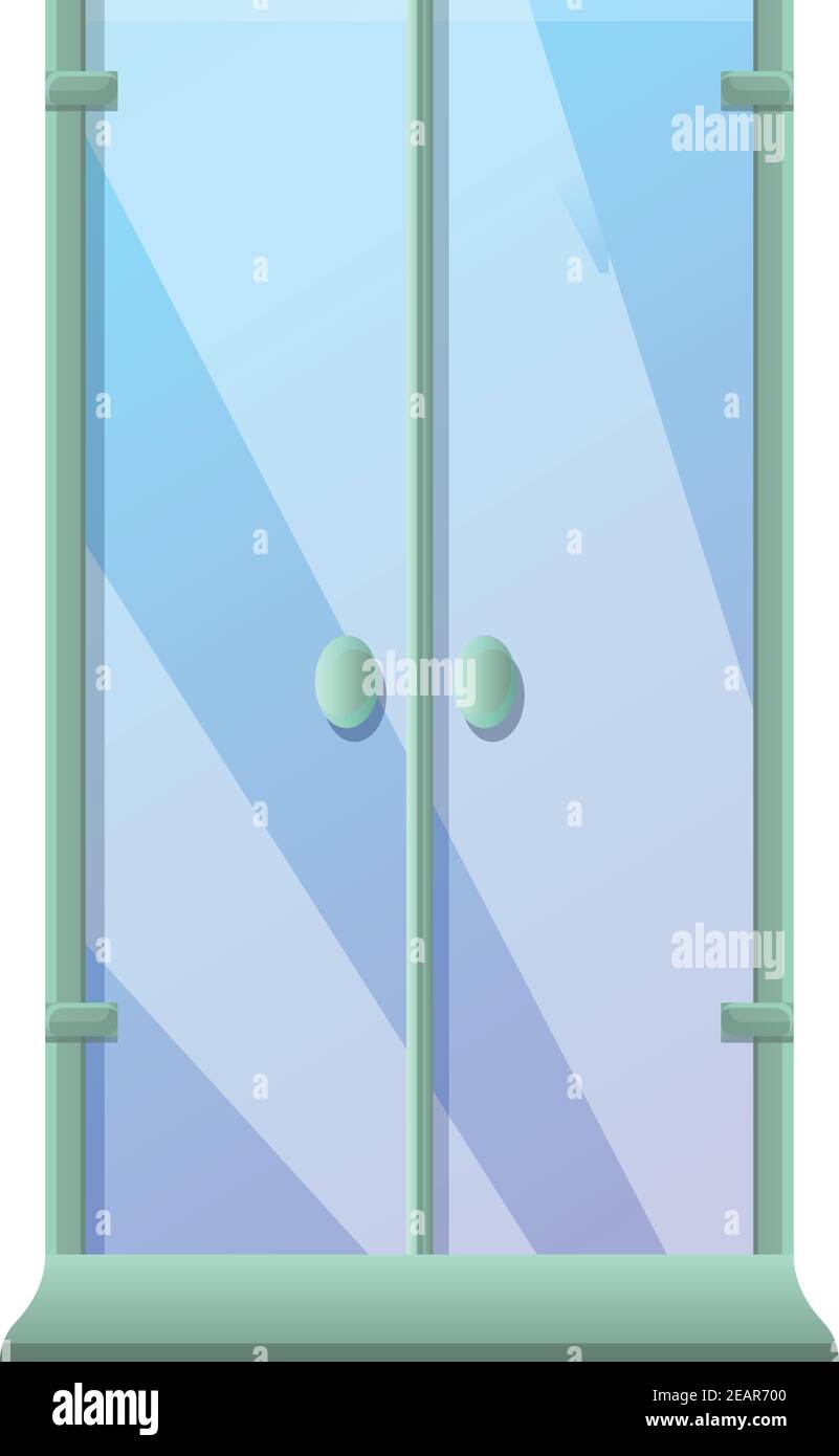 Domestic shower stall icon. Cartoon of domestic shower stall vector ...