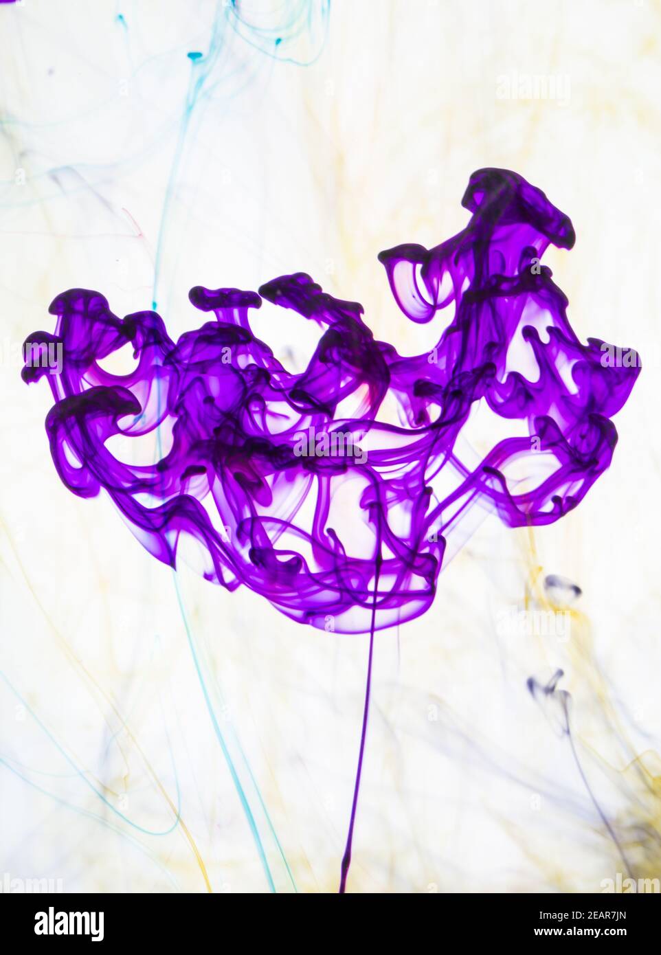 Acrylic colors and ink in water. Abstract background Stock Photo - Alamy