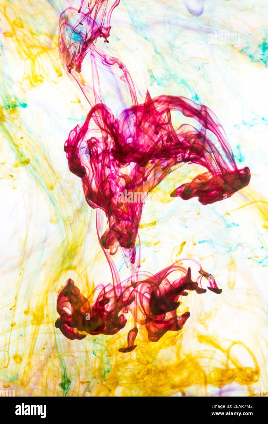 Acrylic colors and ink in water. Abstract background Stock Photo - Alamy