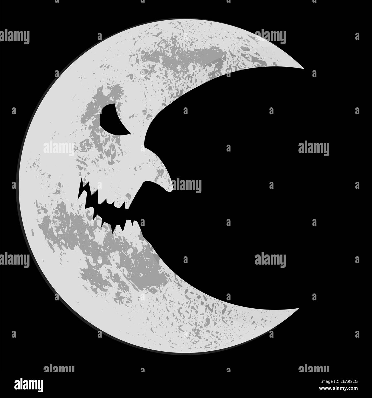 Scary halloween moon Stock Photo - Alamy